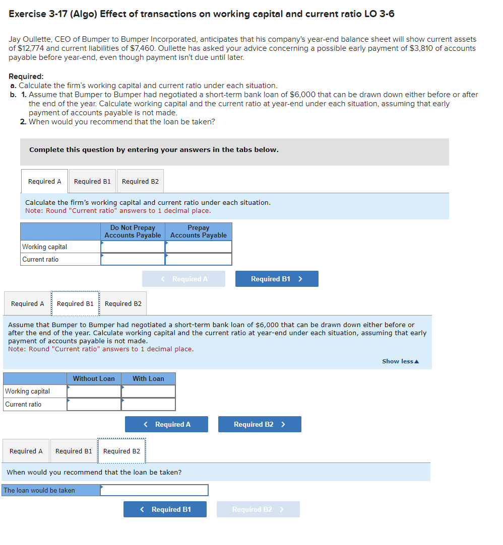 Solved Exercise 3-17 (Algo) Effect of transactions on | Chegg.com