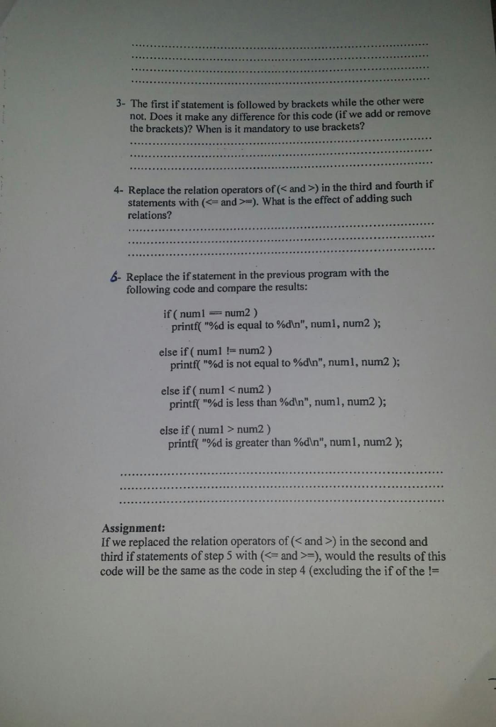 Solved Objective: To introduce the student to if statements, | Chegg.com