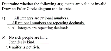 Solved Determine whether the following arguments are valid | Chegg.com