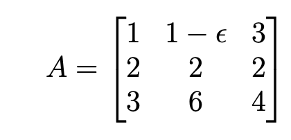 Solved Consider the matrix a) For what value of ε is A | Chegg.com
