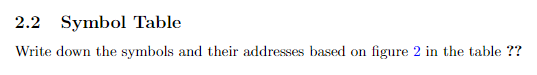 Solved 2.2 Symbol Table Write down the symbols and their | Chegg.com