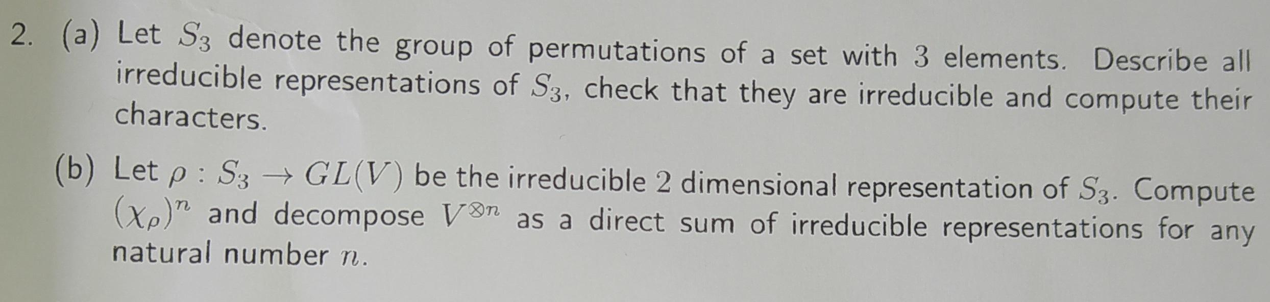 Solved 2. (a) Let S3 denote the group of permutations of a | Chegg.com