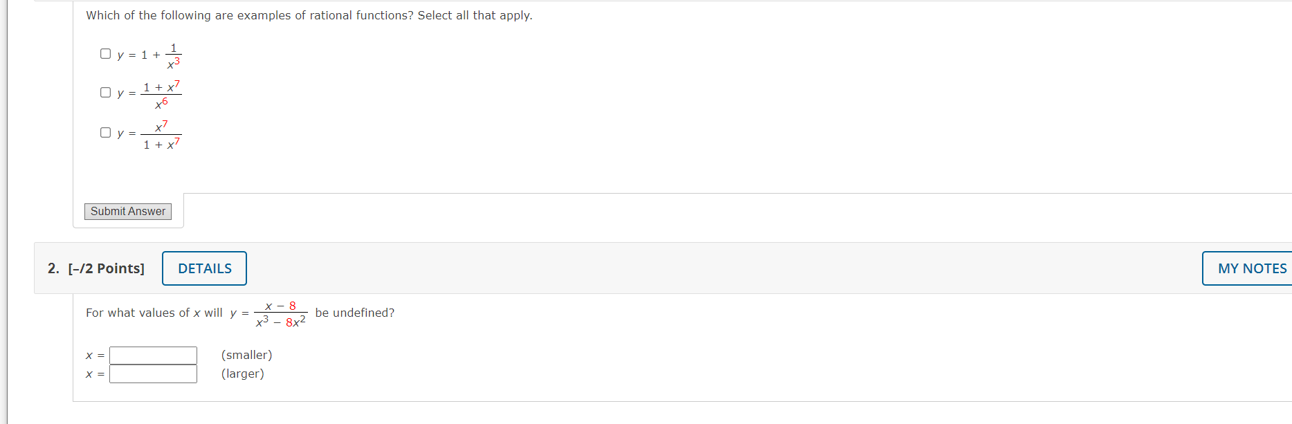 Solved Which of the following are examples of rational | Chegg.com