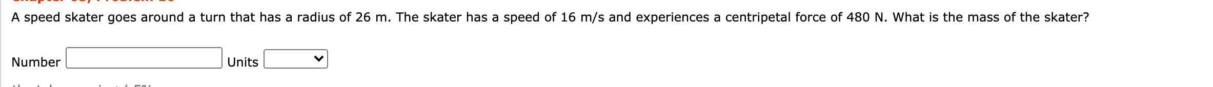 Solved A speed skater goes around a turn that has a radius | Chegg.com