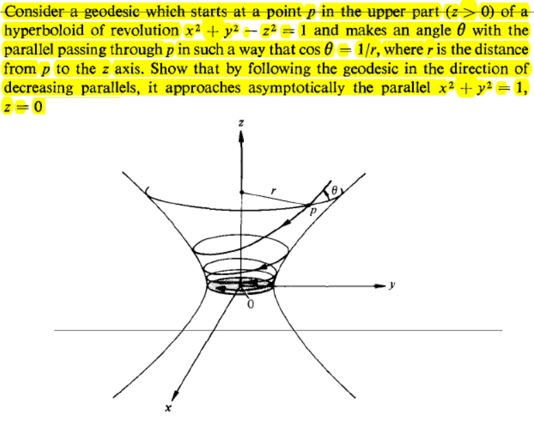 Consider a geodesic which starts at a point p in the | Chegg.com