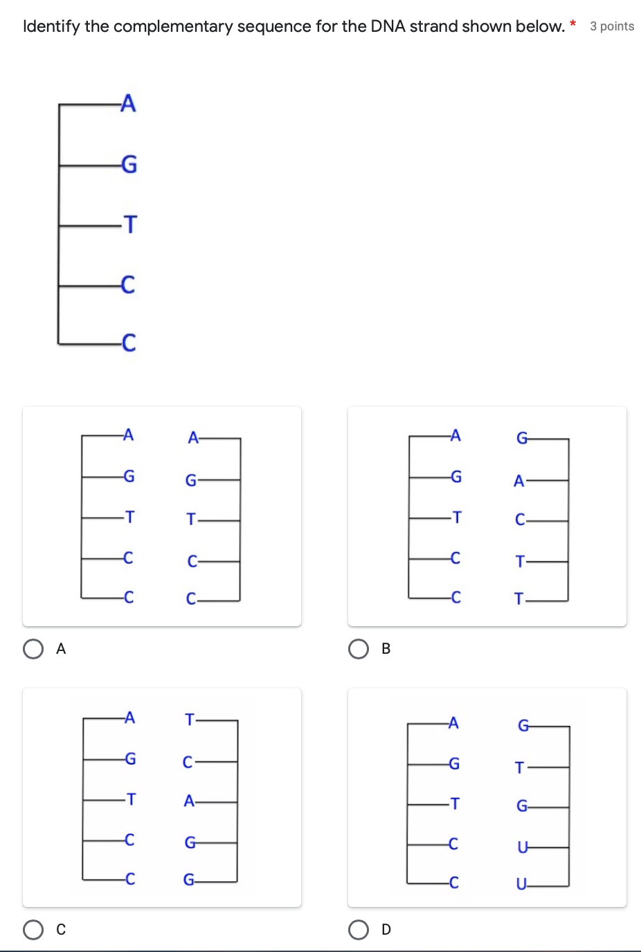 Solved Identify the complementary sequence for the DNA | Chegg.com