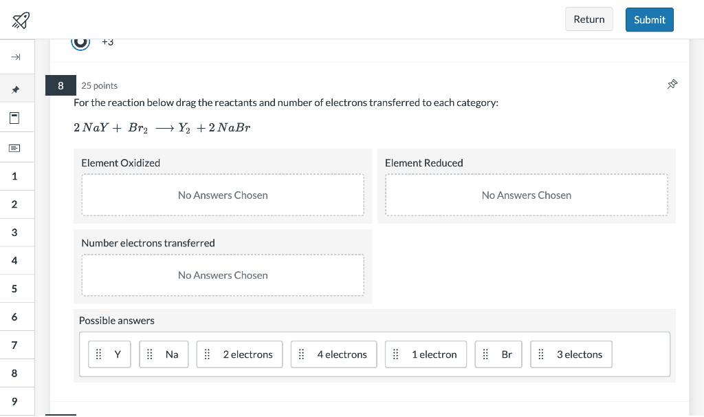 Solved 25 points For the reaction below drag the reactants | Chegg.com