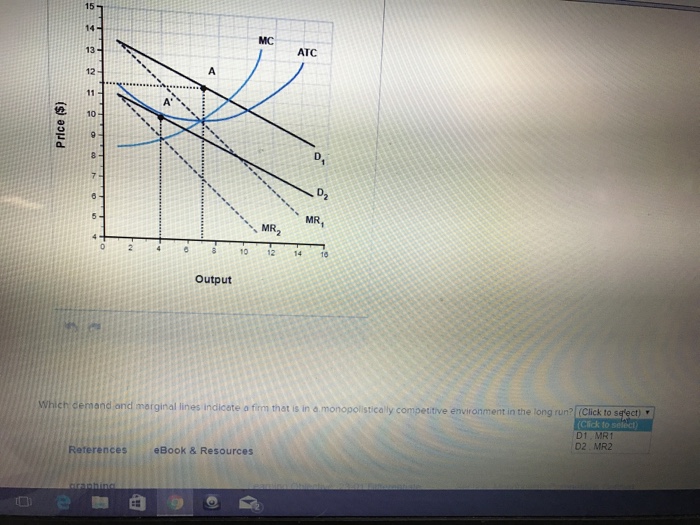 Solved Which demand and marginal lines indicate a firm | Chegg.com