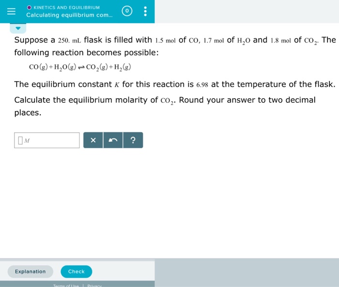 Solved O KINETICS AND EQUILIBRIUM Calculating equilibrium | Chegg.com