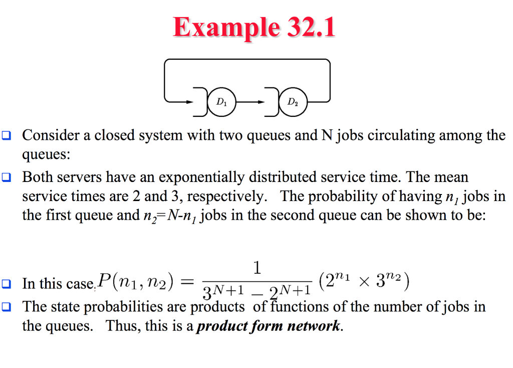 2.(15 pts) Assume a closed network of two queues (cf. | Chegg.com