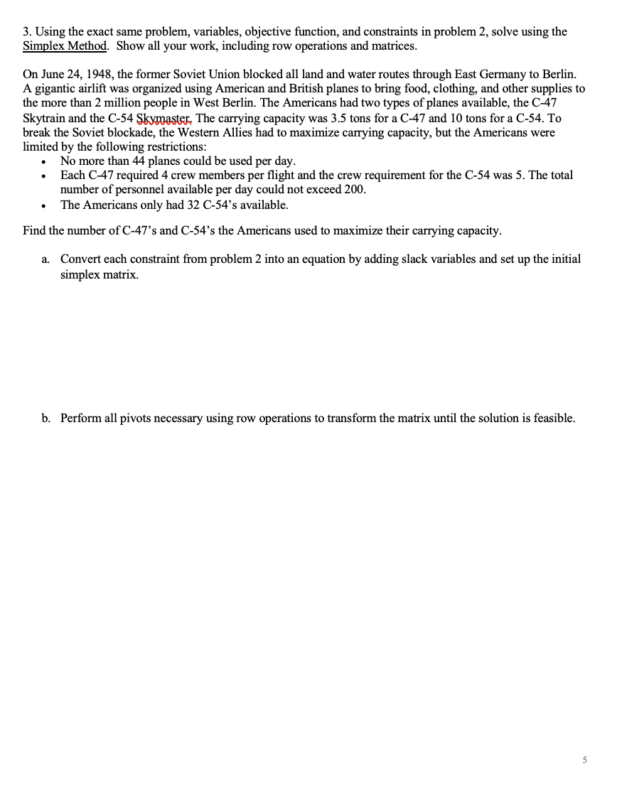 Solved 3. Using the exact same problem, variables, objective | Chegg.com