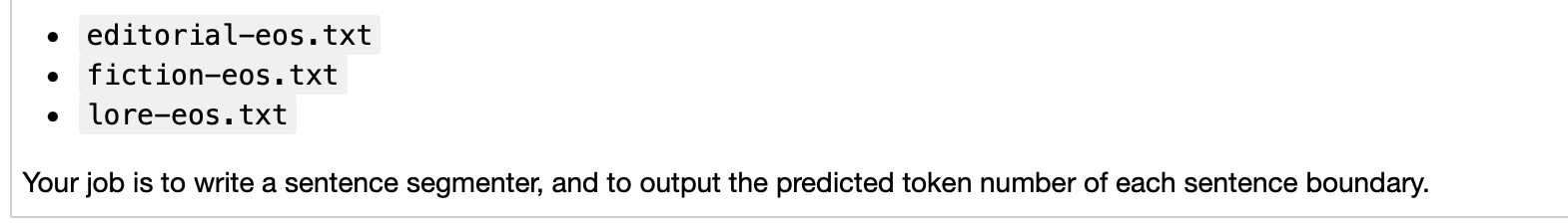 Solved Note: Do not filter out punctuation, since those | Chegg.com