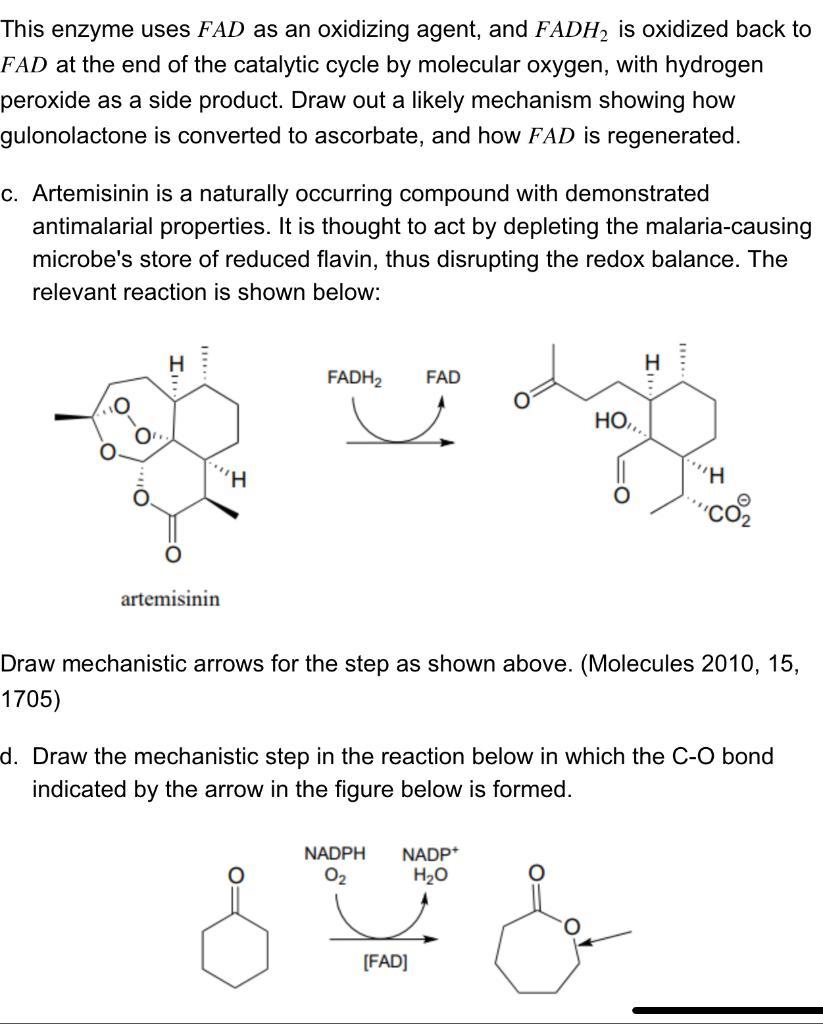 Solved This enzyme uses FAD as an oxidizing agent, and FADH, | Chegg.com