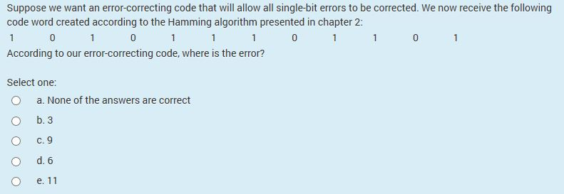 Solved Suppose we want an error-correcting code that will | Chegg.com