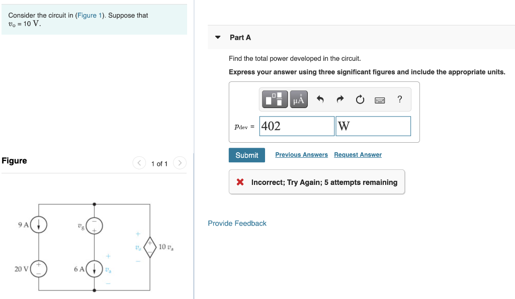 Solved Consider the circuit in (Figure 1). Suppose that Vo = | Chegg.com