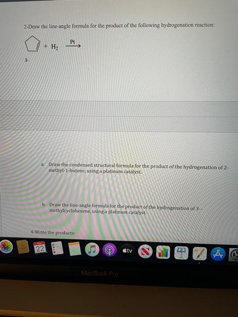 Solved 2-Draw the line-angle formula for the product of the | Chegg.com