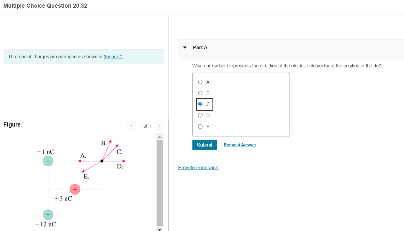 Solved Multiple Choice Question 20.32Three point charges are | Chegg.com