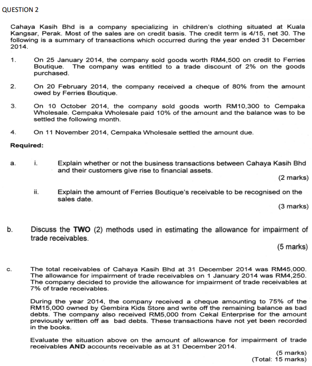 Solved COURSE: DIPLOMA IN ACCOUNTING SUBJECT: FINANCIAL | Chegg.com