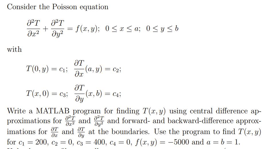 Solved Consider the Poisson equation | Chegg.com