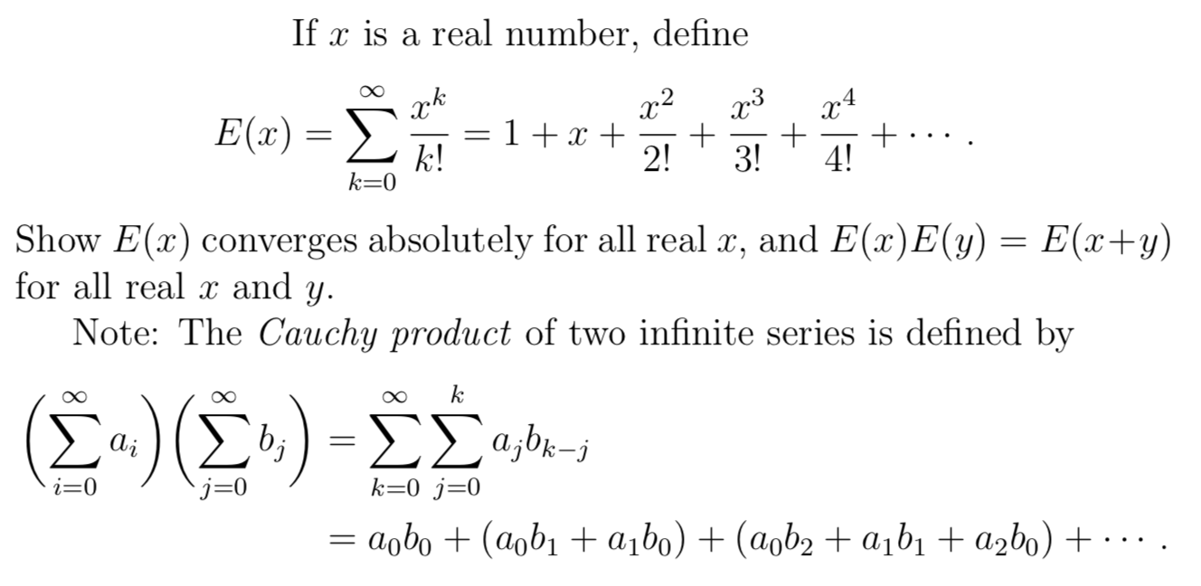 Solved If x is a real number, define xk α2 3 = 1 + x + + 2! | Chegg.com