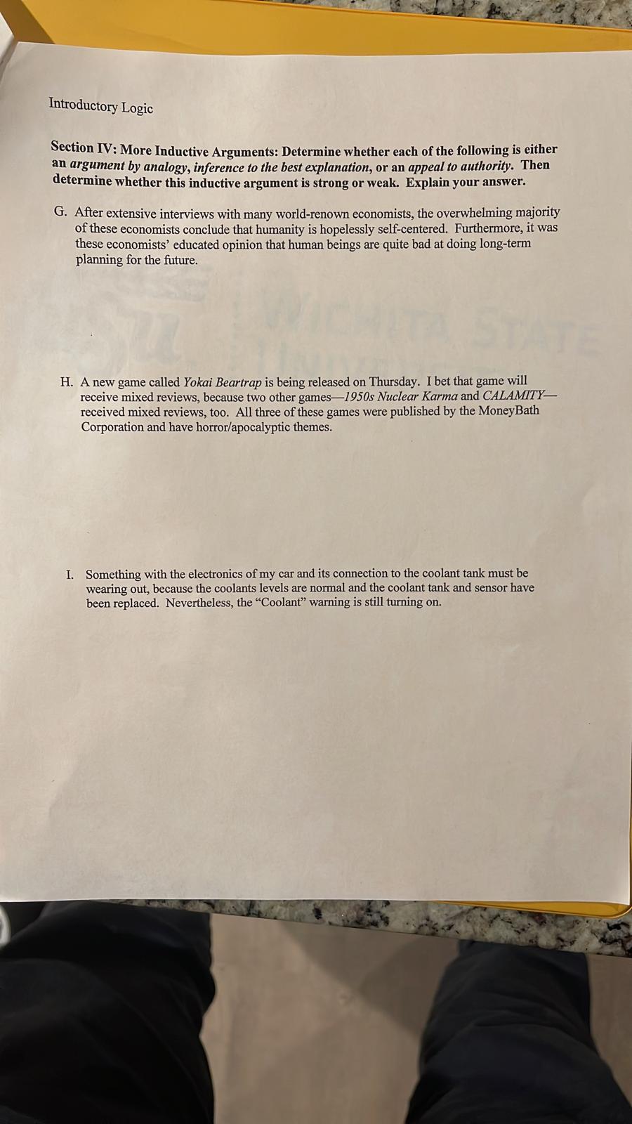 Solved Introductory Logic Section IV: More Inductive | Chegg.com