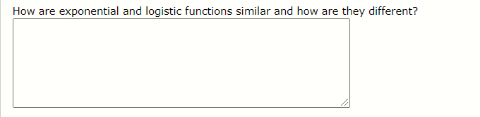 Solved How are exponential and logistic functions similar | Chegg.com