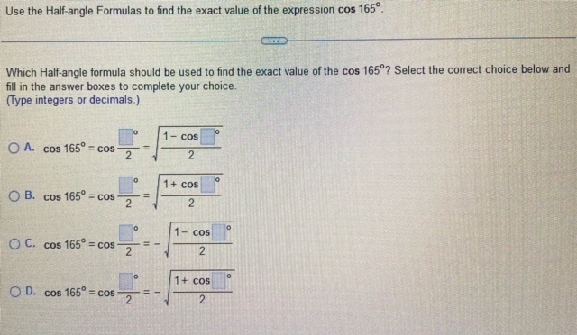 Solved Use the Half-angle Formulas to find the exact value | Chegg.com