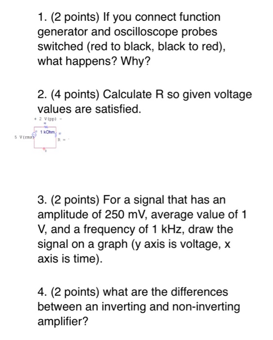 Solved If you connect function generator and oscilloscope | Chegg.com
