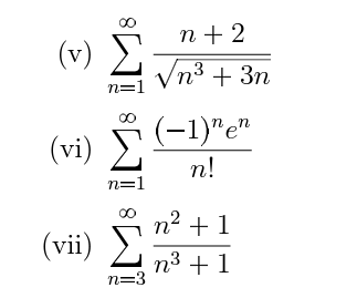 Solved For each series below, discuss what type of series it | Chegg.com