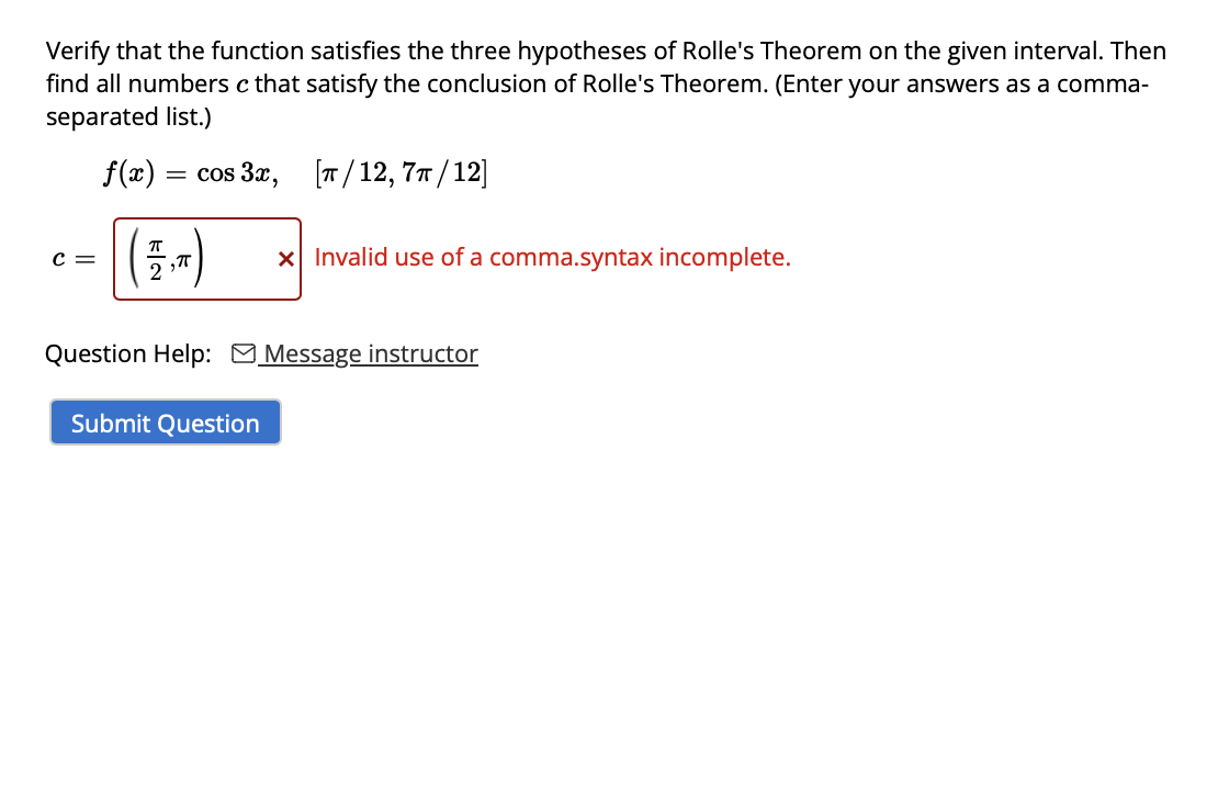 Solved Verify that the function satisfies the three | Chegg.com