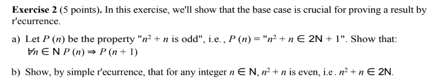Solved Exercise 2 ( 5 points). In this exercise, we'll show | Chegg.com