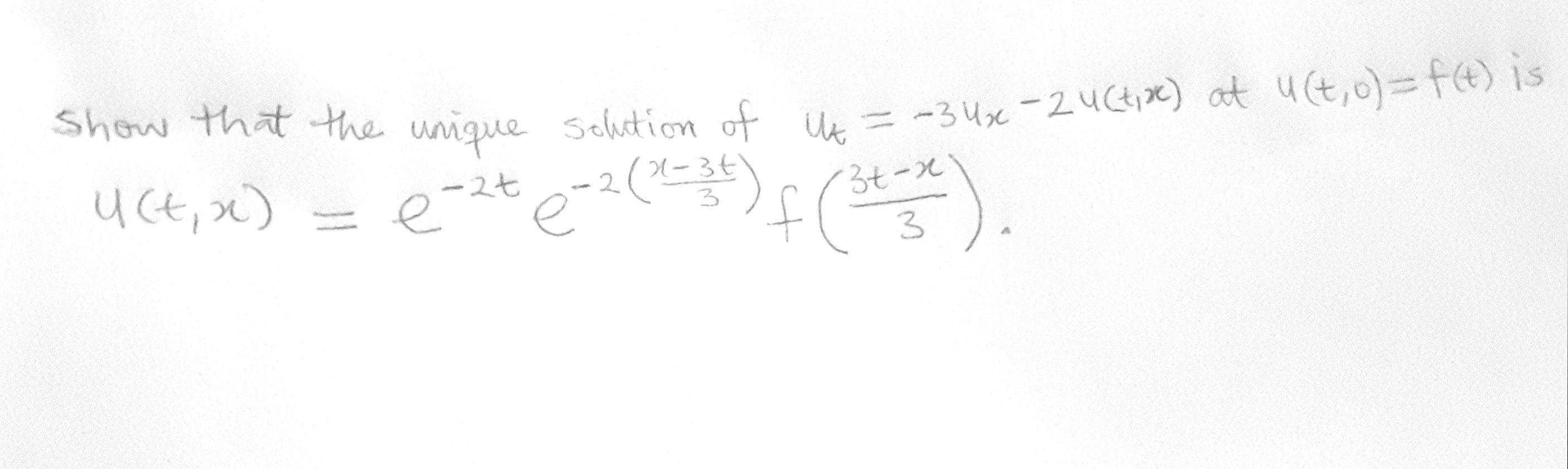 Solved Show that the unique solution of = -34% -2 4C4,») at | Chegg.com