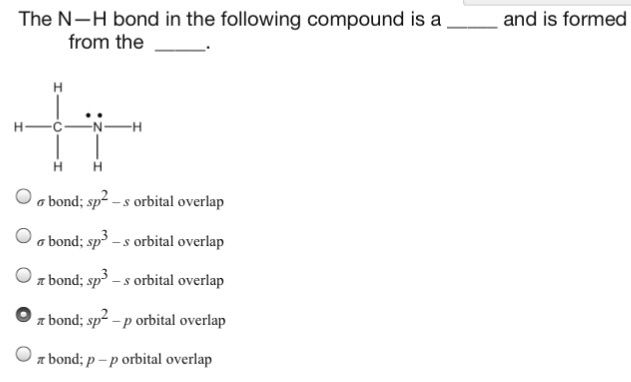 Solved The N-H bond in the following compound is a and is | Chegg.com