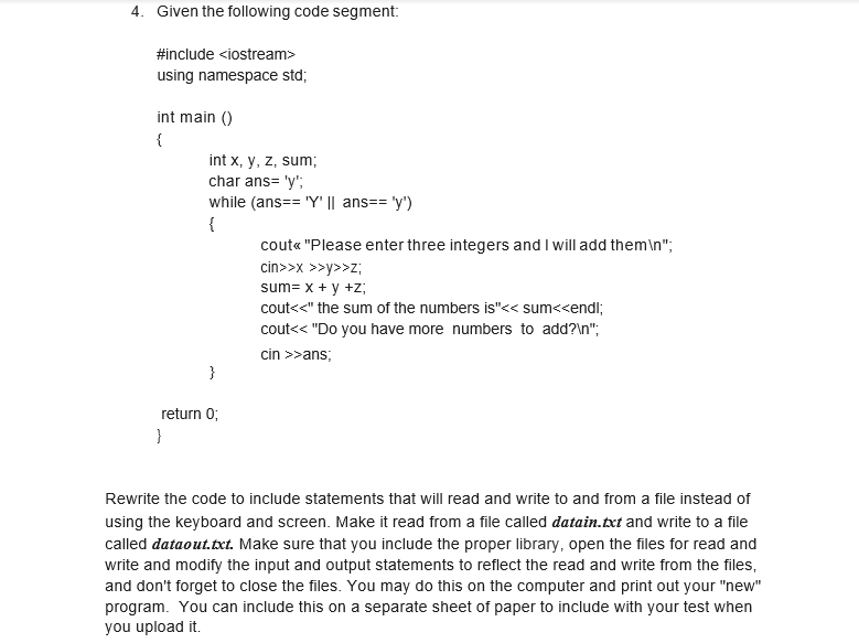 Solved maino 3 8 dataout.txt.cpp + x datain.txt (Global | Chegg.com