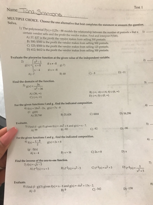 Solved Write the quadratic function in the form y ax-h2+k 9) | Chegg.com