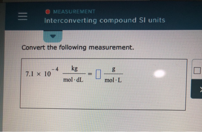 Solved MEASUREMENT Interconverting compound SI units Convert | Chegg.com Solved MEASUREMENT Interconverting compound SI units Convert | Chegg.com