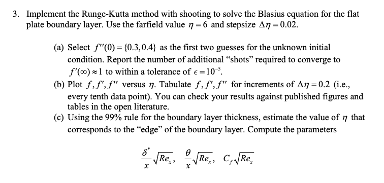 3. Implement the Runge-Kutta method with shooting to | Chegg.com