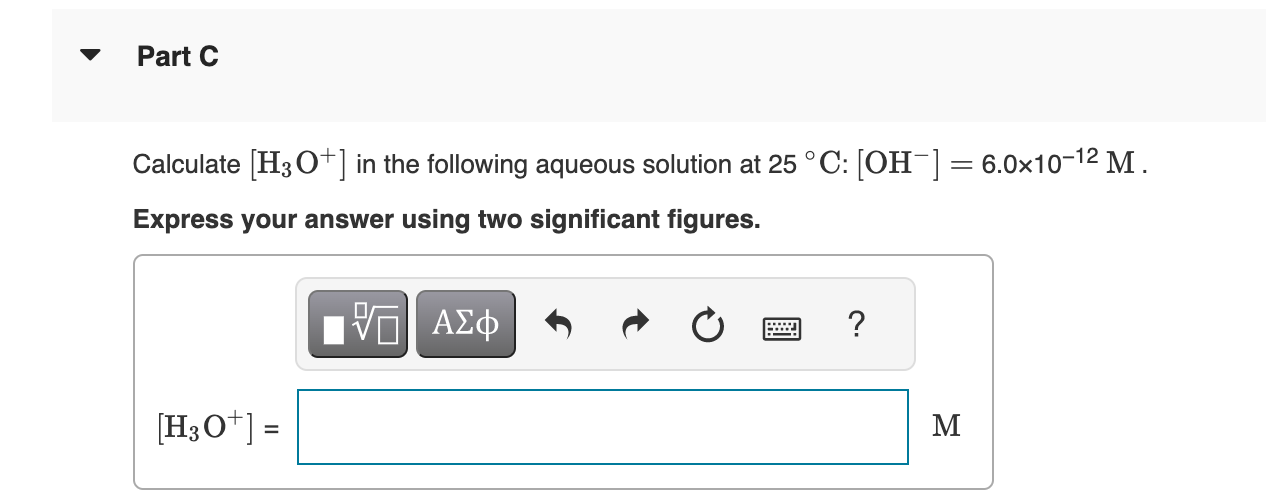 Solved Calculate [H3O+]in the following aqueous solution at | Chegg.com