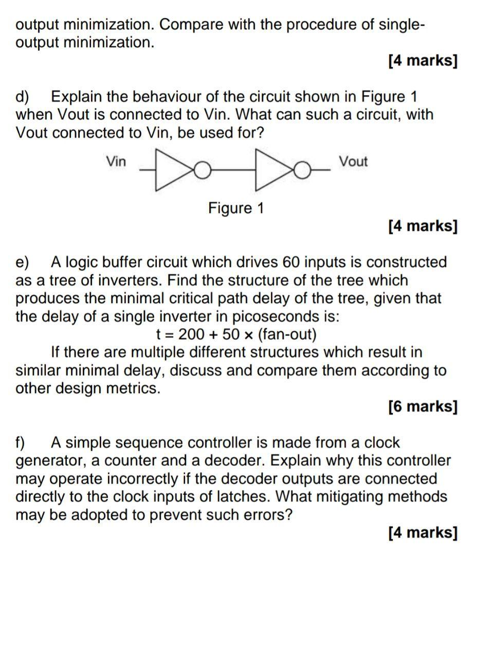 1. COMPULSORY a) Given the following multiple-output | Chegg.com