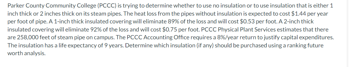 Solved Parker County Community College (PCCC) is trying to | Chegg.com