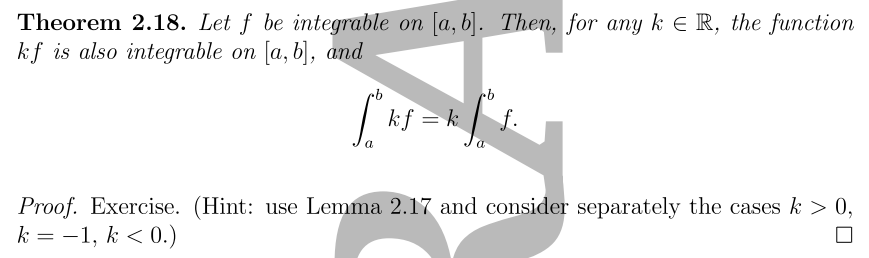 Solved Theorem 2.18. Let f be integrable on [a,b]. Then, for | Chegg.com