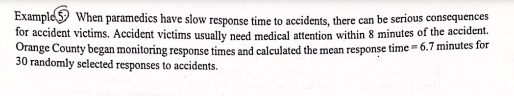 Example 52 When paramedics have slow response time to | Chegg.com