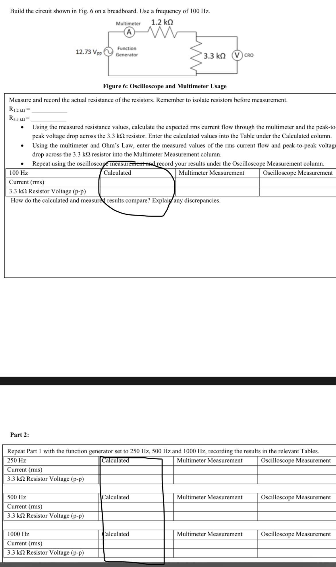 Solved Build the circuit shown in Fig. 6 on a breadboard. | Chegg.com