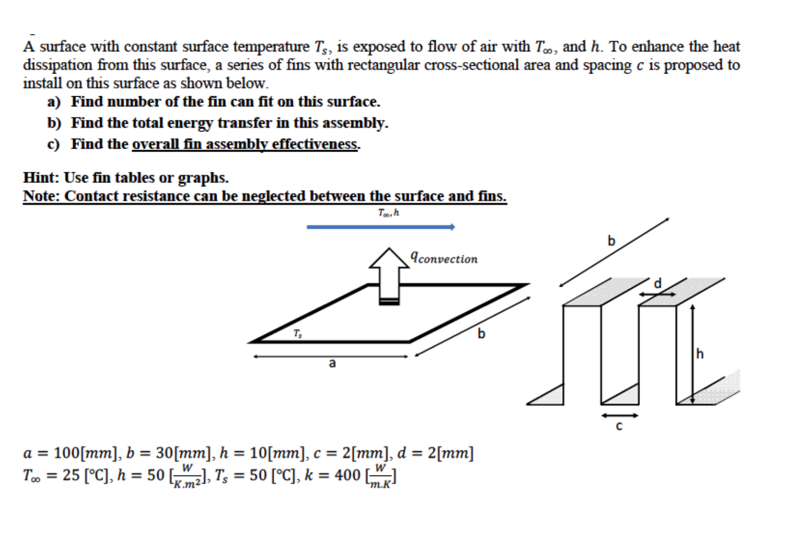 Solved A surface with constant surface temperature TS, is | Chegg.com