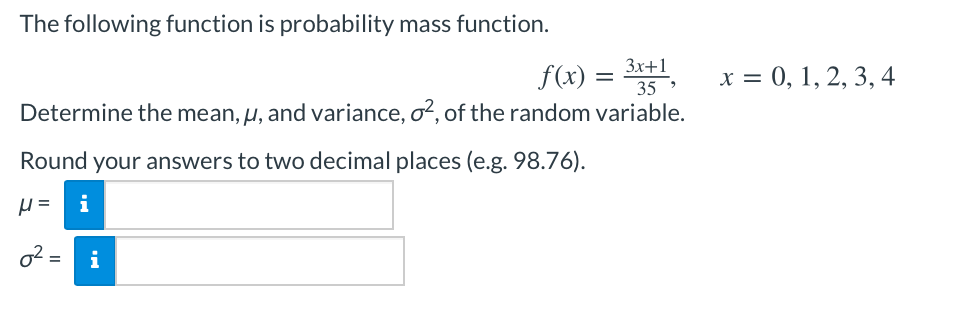 Solved +1 = The following function is probability mass | Chegg.com