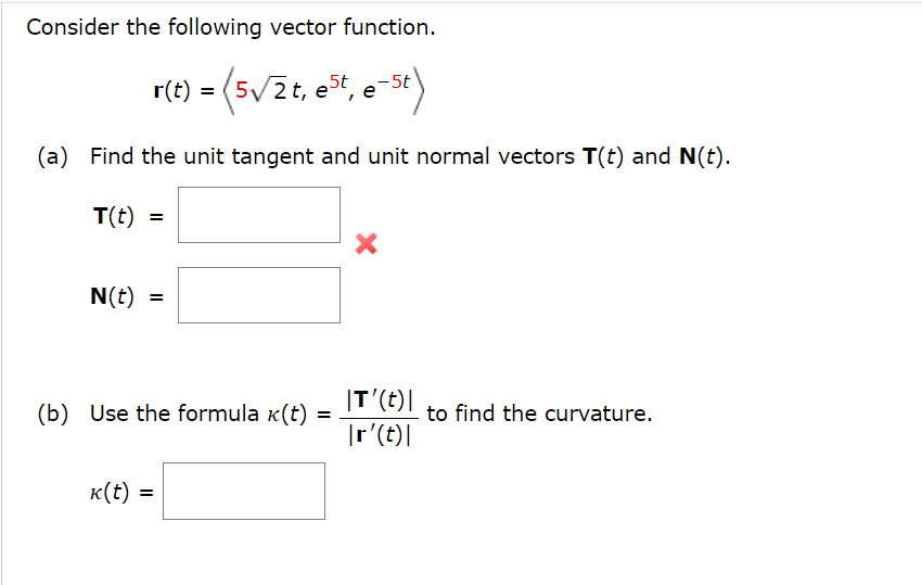 Solved Consider the following vector | Chegg.com