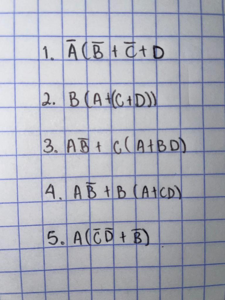 Solved Simplify the logical expressions as simplified as | Chegg.com