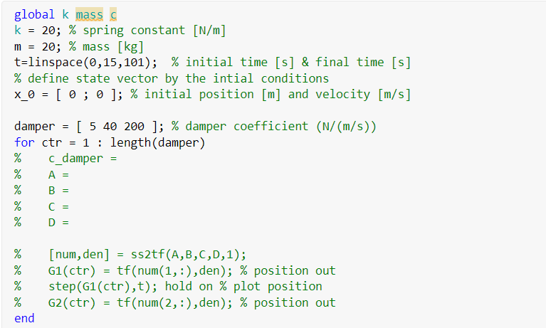 Solved The motion of a spring-mass-damper is described by | Chegg.com