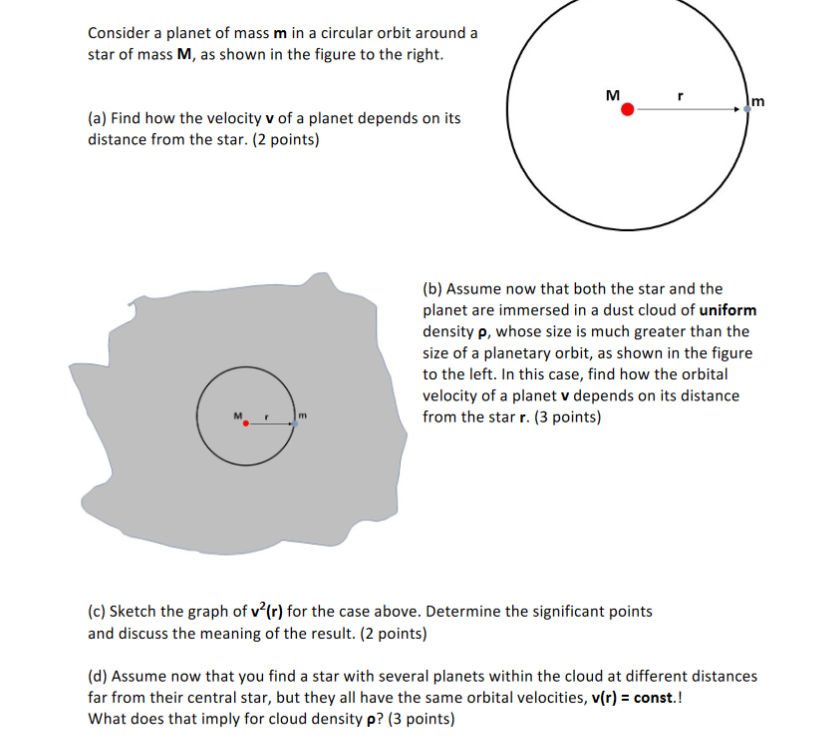 Solved Consider a planet of mass m in a circular orbit | Chegg.com