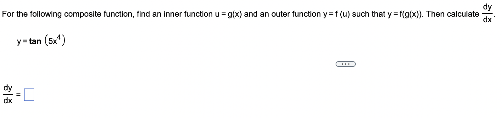 Solved For the following composite function, find an inner | Chegg.com
